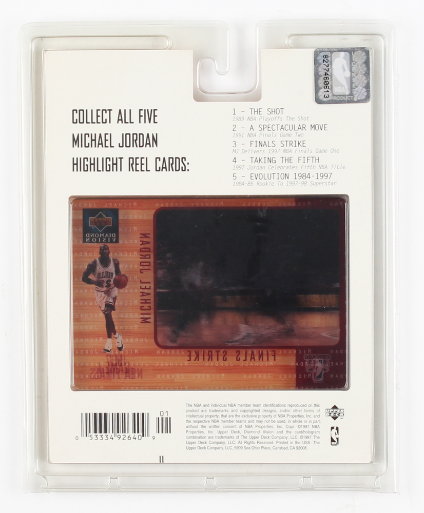 Michael Jordan "The Shot" 1989 Upper Deck Diamond Vision Highlight Reel ...
