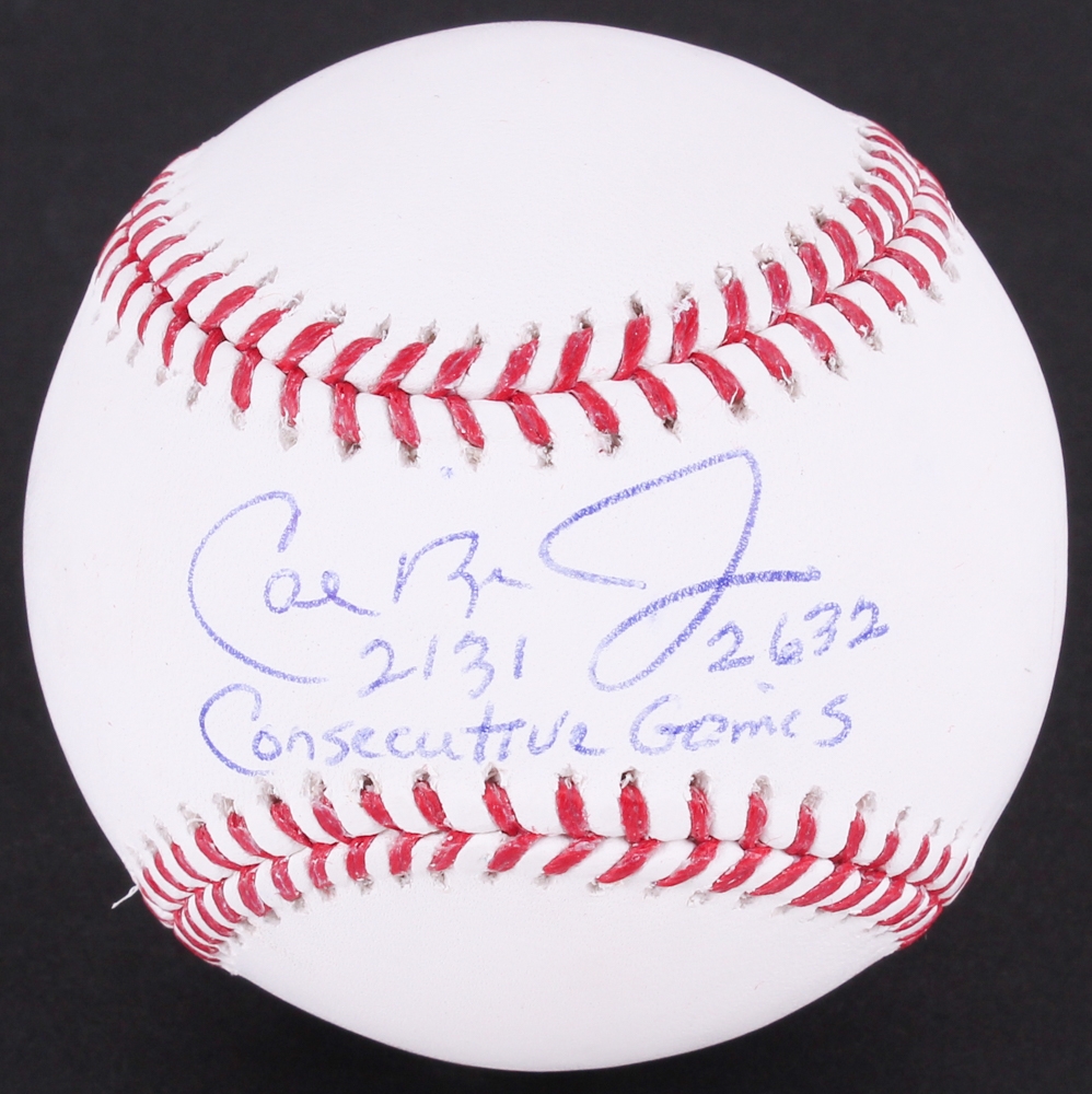Cal Ripken Jr. Signed OML Baseball Inscribed "2131 2632 Consecutive ...