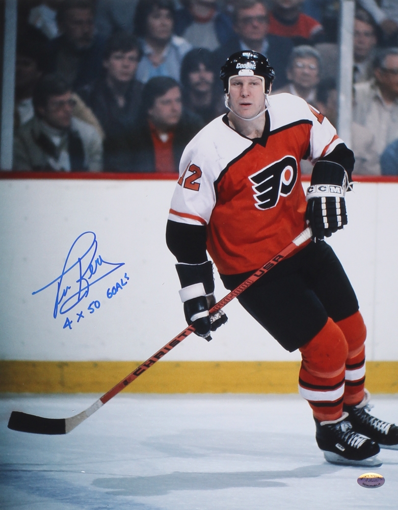 Tim Kerr Signed Flyers 11x14 Photo Inscribed "4 x 50 Goals" (SI COA ...