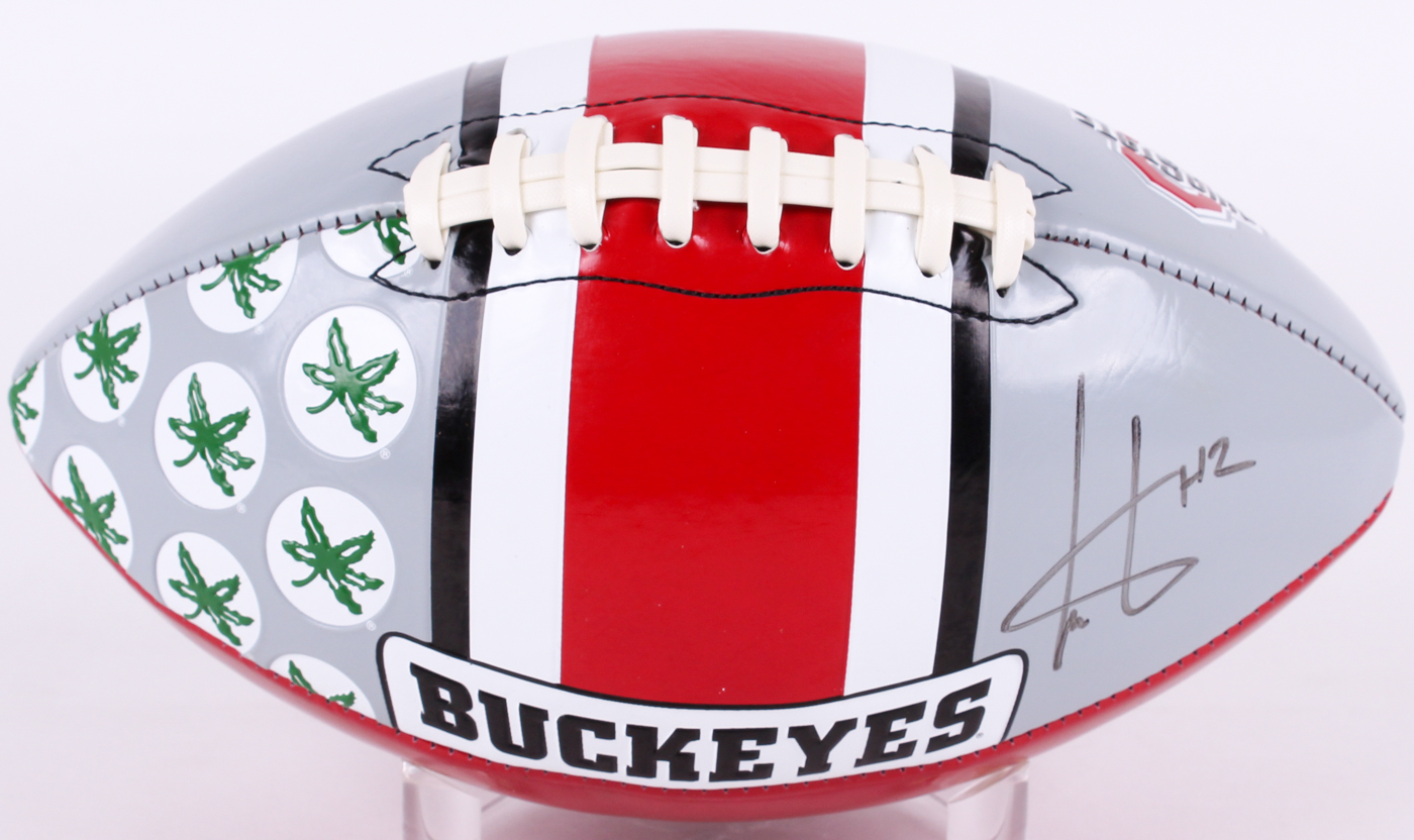 Cris Carter Signed Ohio State Buckeyes Logo Football (JSA COA ...