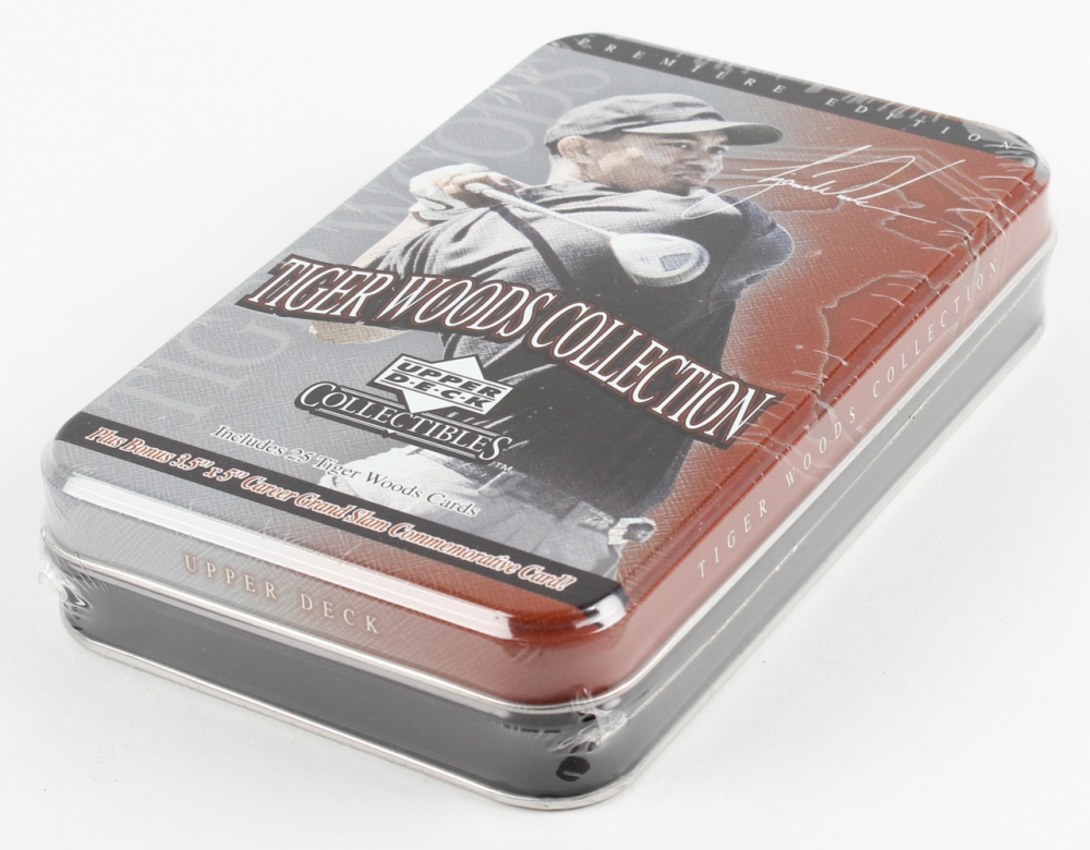 2001 Upper Deck Tiger Woods Collection Golf Tin Set Box | Pristine Auction