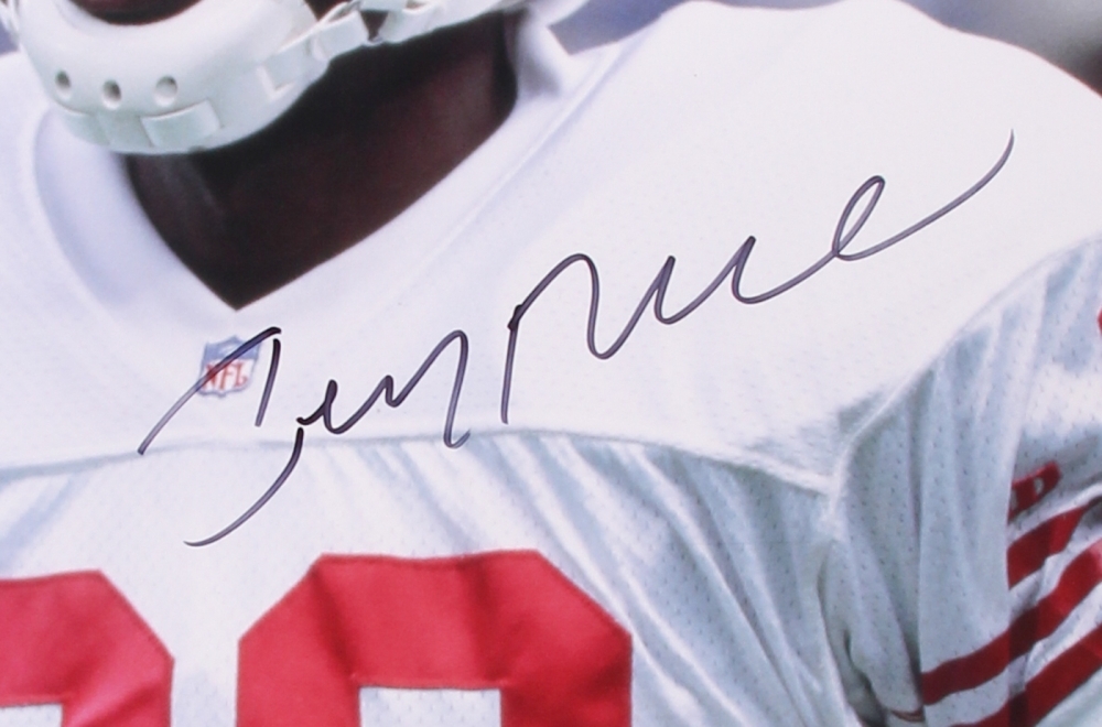 Jerry Rice Signed 49ers 30x40 Poster (Online Authentics Hologram ...