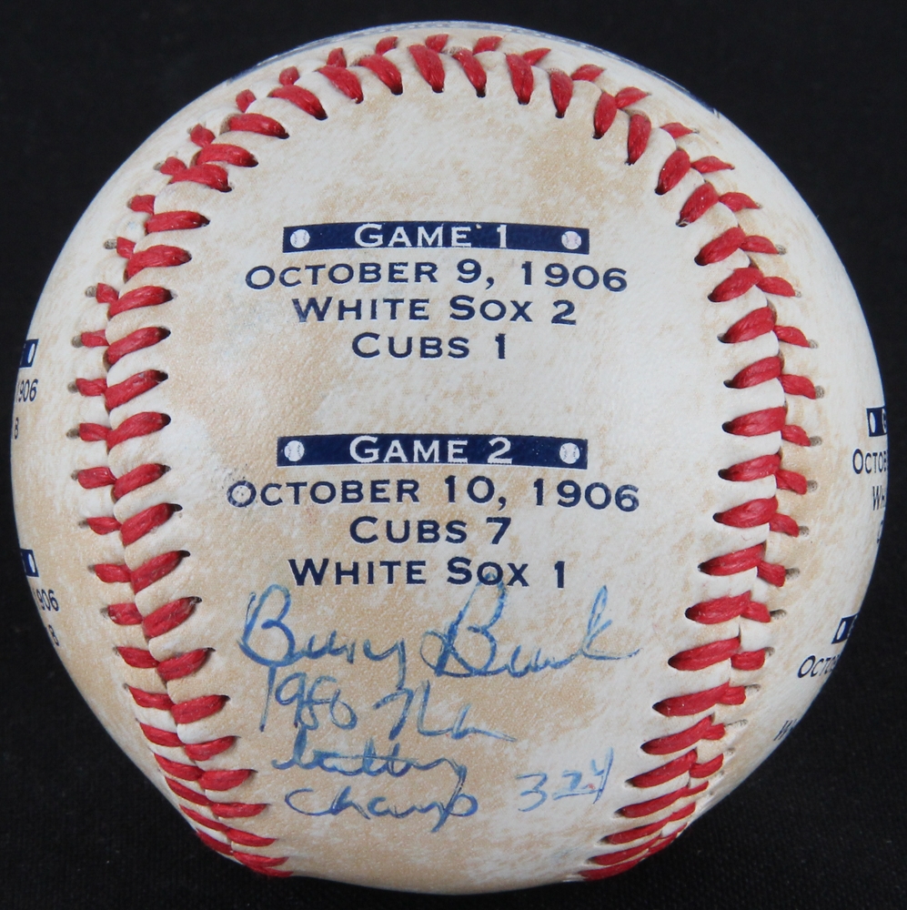 Bill Buckner Signed Commemorative 1906 World Series Baseball Inscribed ...