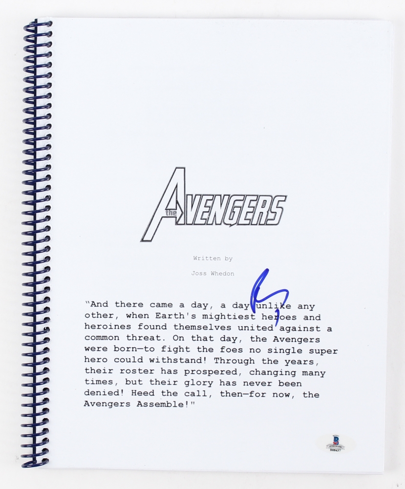 Robert Downey Jr. Signed "The Avengers" Full Movie Script (Beckett COA ...