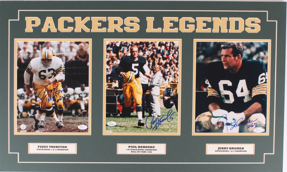 18x30 Custom "Packers Legends" Matted Photo Display Signed By Jerry ...