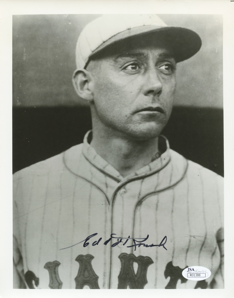 Edd Roush Signed Giants 8x10 Photo (JSA COA) | Pristine Auction