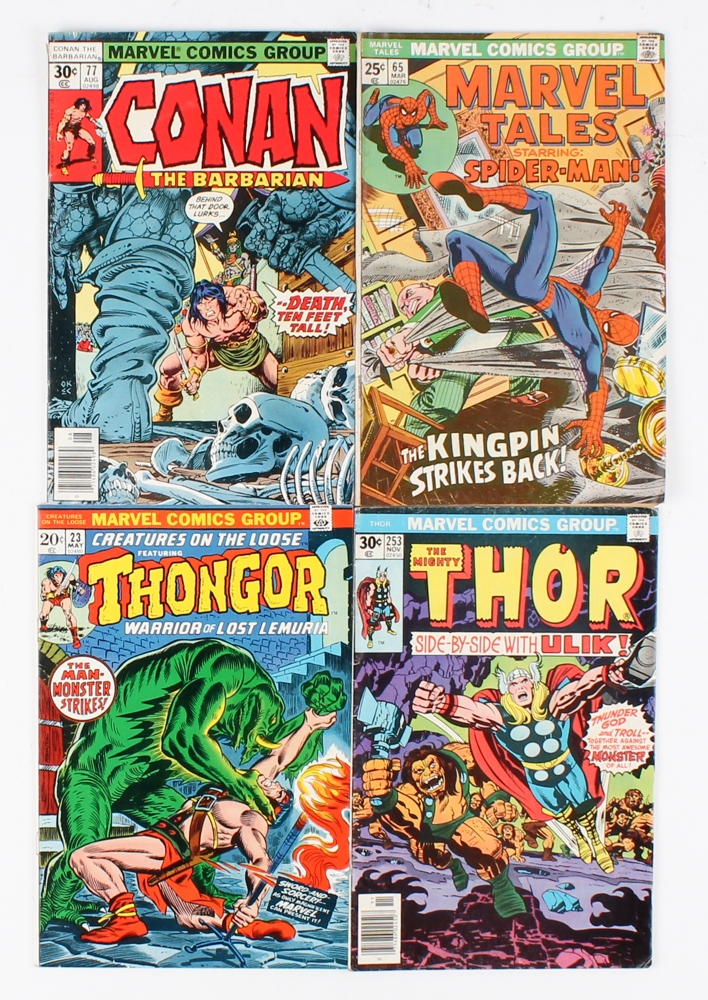 Lot of (4) Vintage Marvel Comic Books with 1976 The Mighty Thor #253 ...