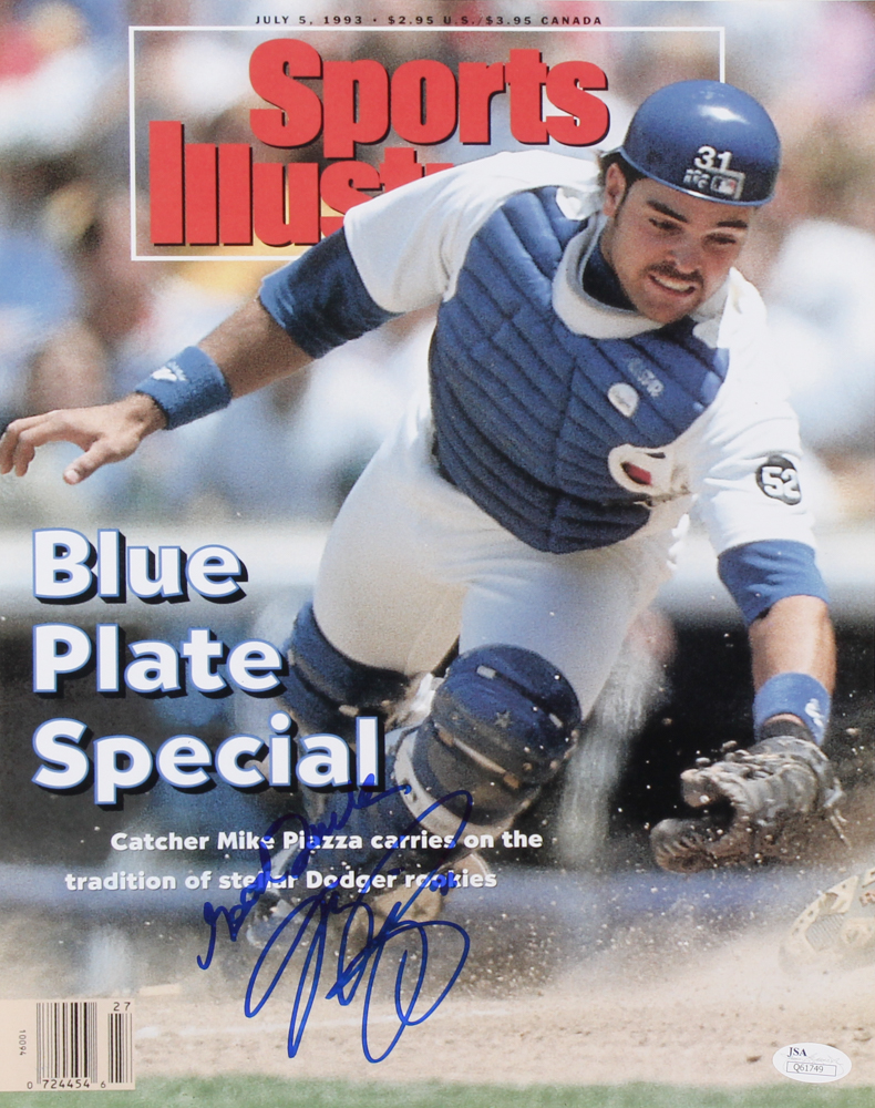 Mike Piazza Signed Sports Illustrated 11x14 Photo Inscribed "Good Luck ...