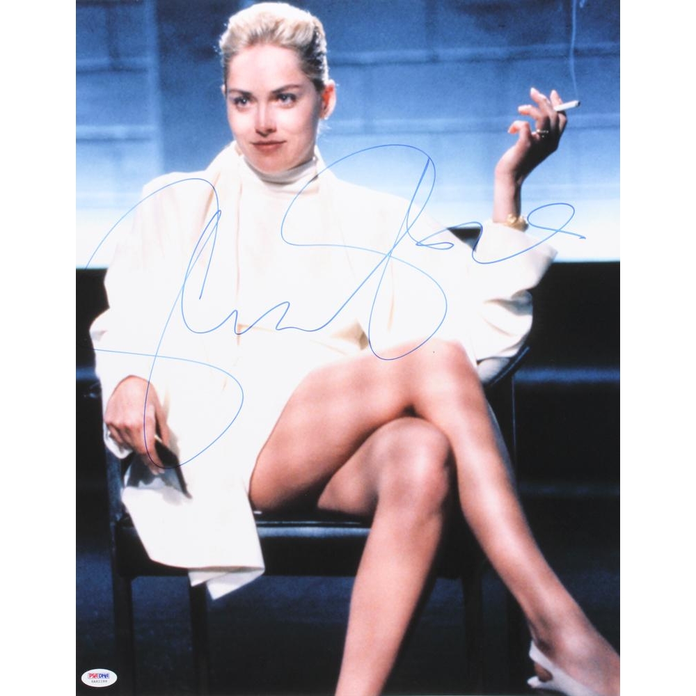 Sharon Stone Signed "Basic Instinct" 16x20 Photo (PSA Hologram ...
