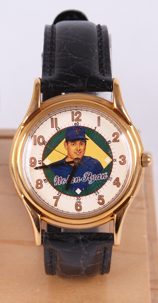 Nolan Ryan Signed LE OAL Baseball with Fossil Watch Display (Fossil COA ...