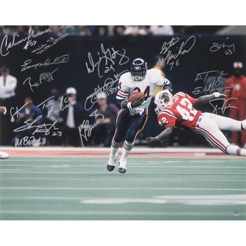 1985 Chicago Bears Signed "SB XX" 16x20 Photo with (16) Signatures ...