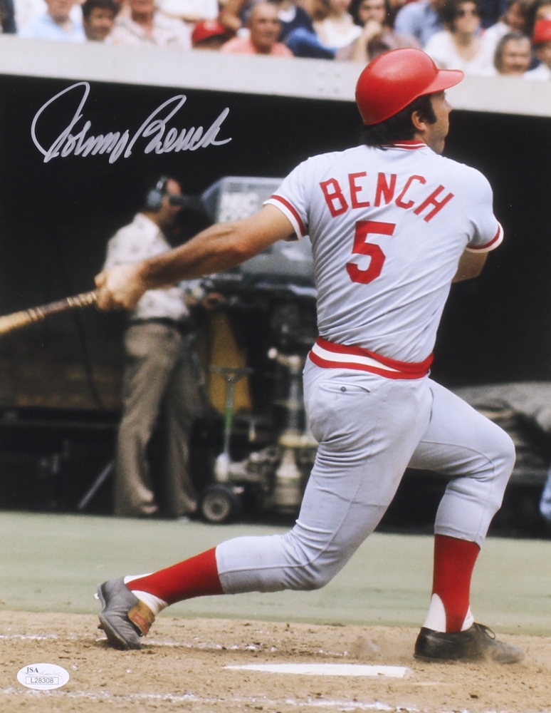 Johnny Bench Signed Reds 11x14 Photo (JSA COA) | Pristine Auction