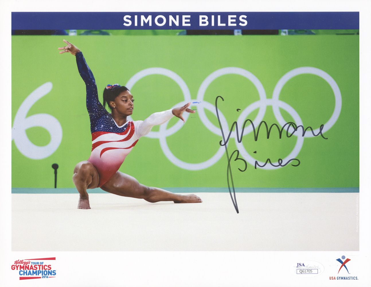 Simone Biles Signed 8x11 Photo (JSA COA) | Pristine Auction