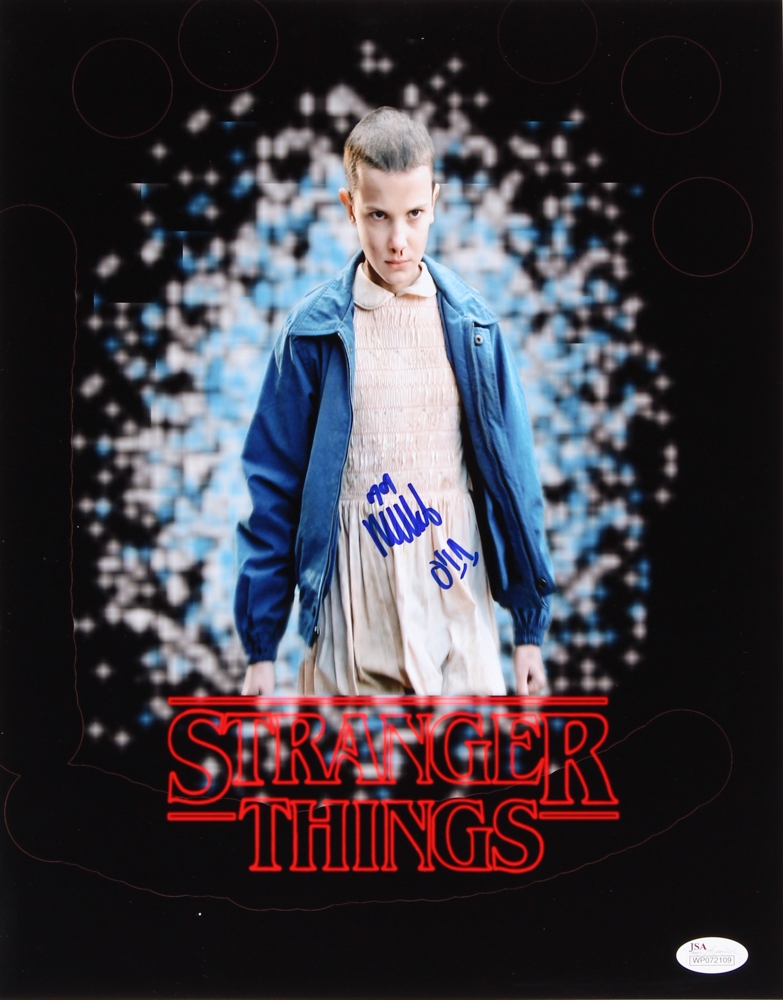 Millie Bobby Brown Signed "Stranger Things" 11x14 Photo Inscribed "011 ...