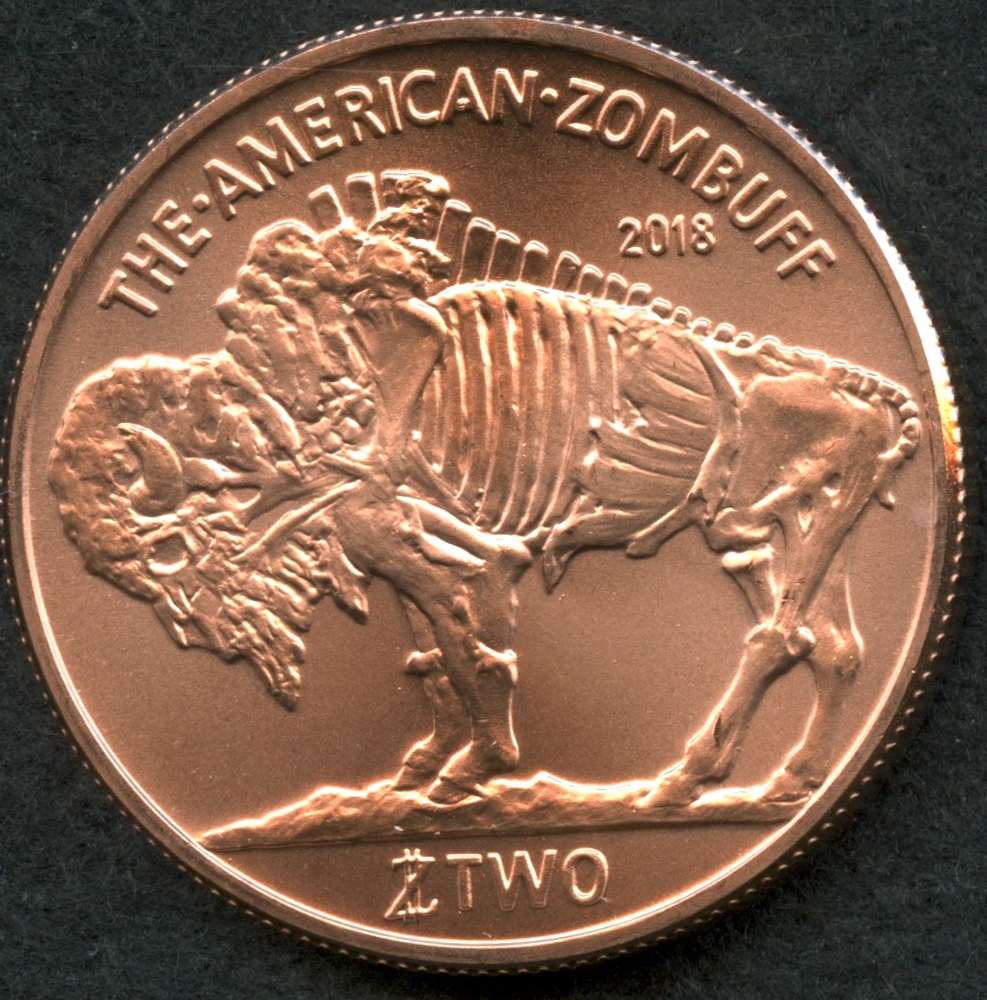 2018 Zombucks "American Zombuff" 1 oz Copper Round | Pristine Auction