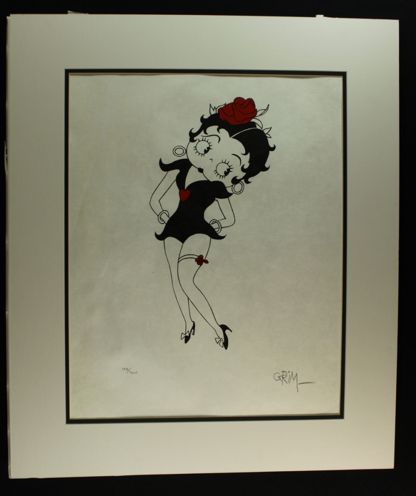 Betty Boop Limited Edition 1990 Lithograph Hand-Signed by Grim Natwick ...