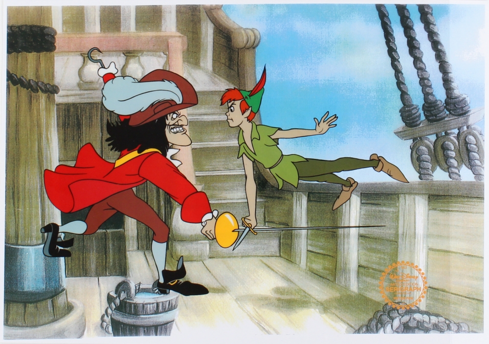 "Peter Pan" LE 11x15 Walt Disney Animation Serigraph Animation Cel ...
