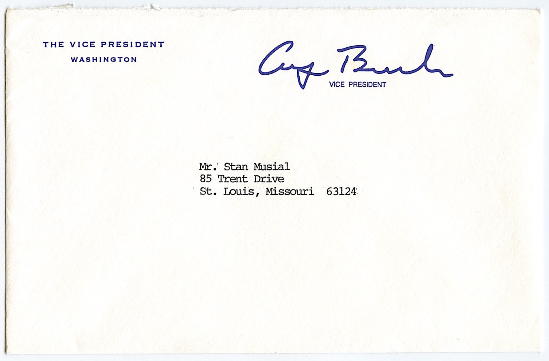 George H.W. Bush Hand-Written & Signed Letter on Personal Letterhead ...