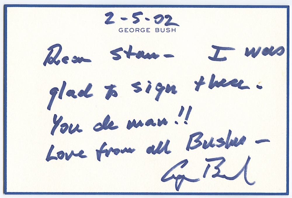 George H.W. Bush Hand-Written & Signed Letter on Personal Letterhead ...