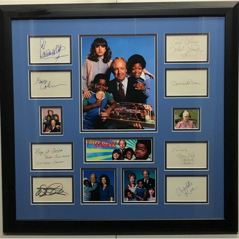 Diff'rent Strokes Cast-Signed 24x25 Custom Framed Cut Display with (8 ...