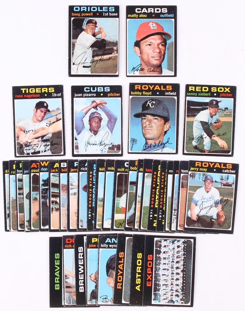 Lot of (37) 1971 Topps Baseball Cards with #646 Bobby Floyd, #647 Juan ...