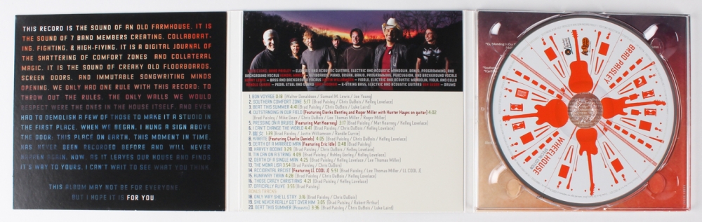 Brad Paisley Signed "Wheelhouse" Special Edition CD Case (JSA COA ...