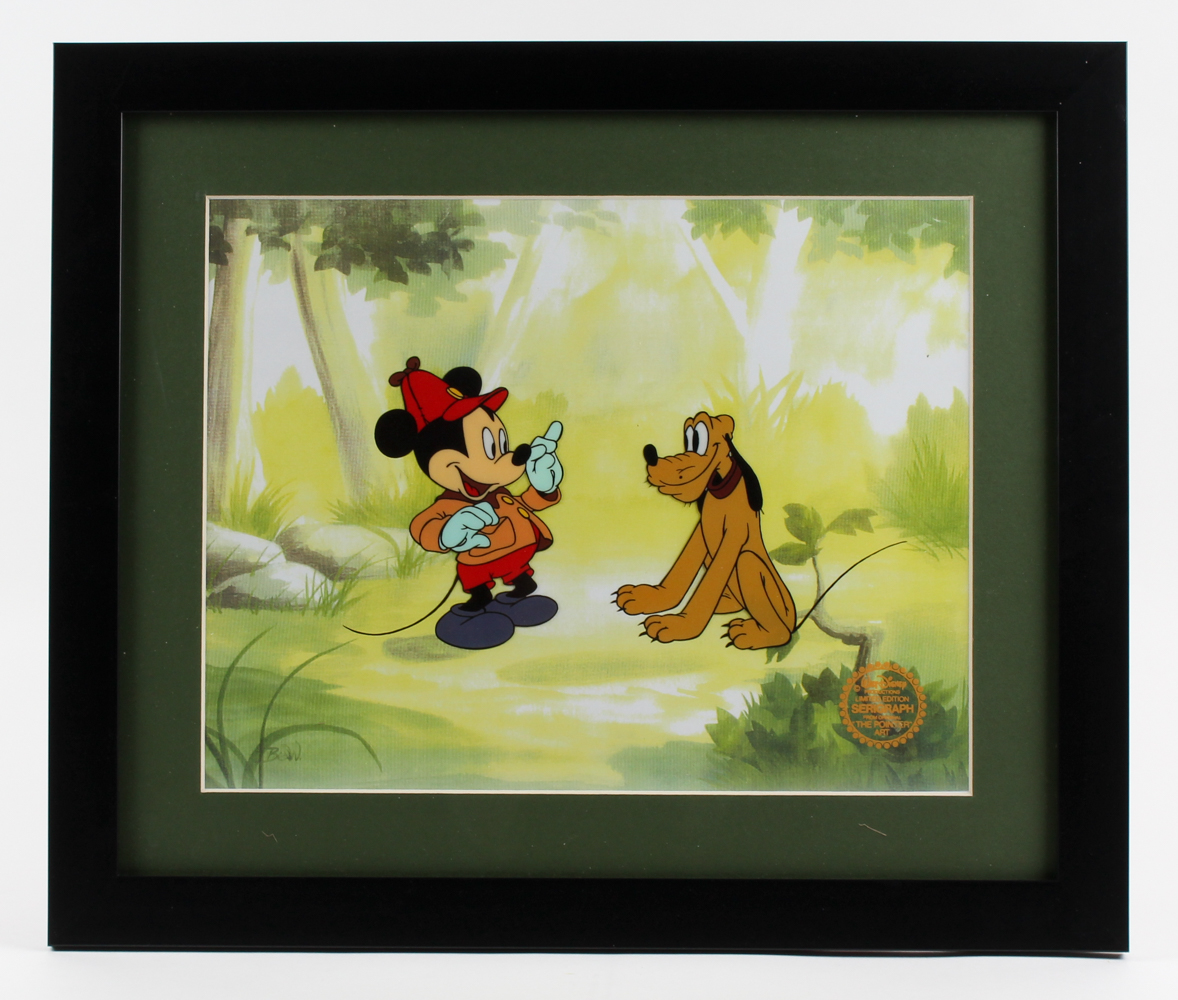 Mickey Mouse and Pluto "The Pointer" LE 16"x19" Custom Framed Animation ...
