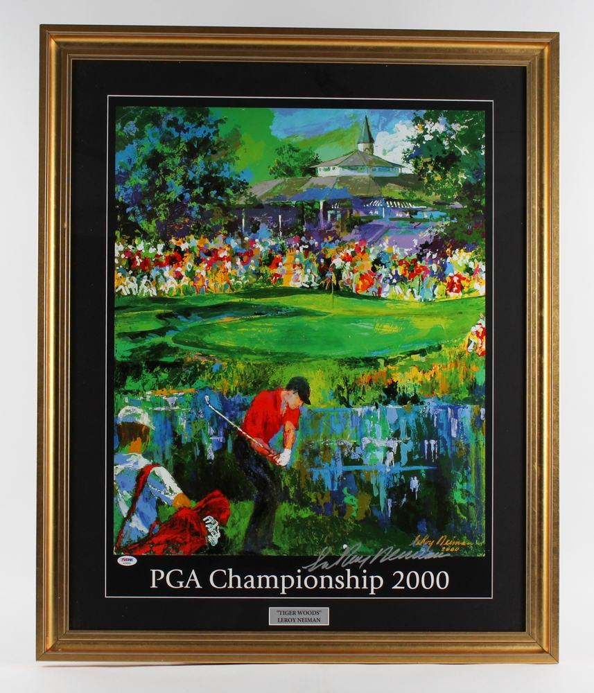 LeRoy Neiman Signed "PGA Championship 2000" 27"x33" Custom Framed ...