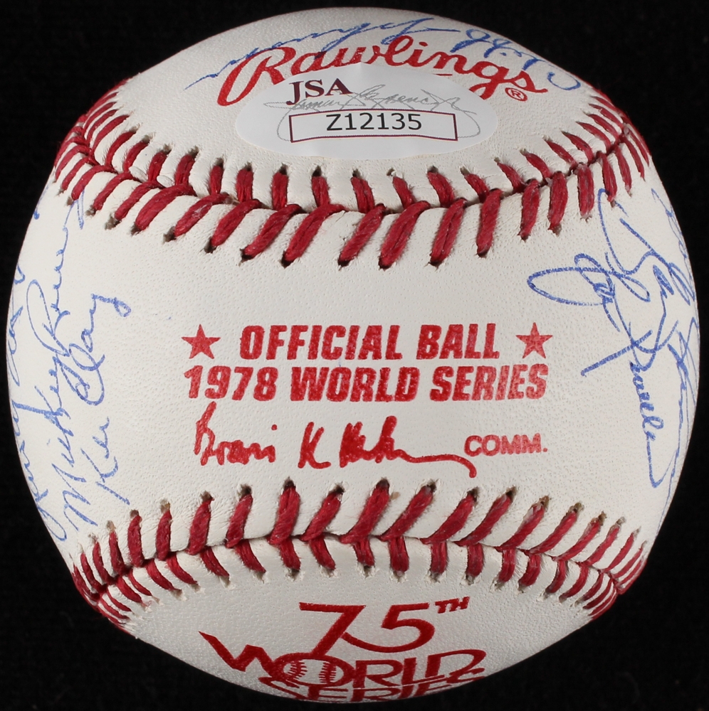 1978 Yankees Official World Series Baseball Team-Signed by (21) with ...