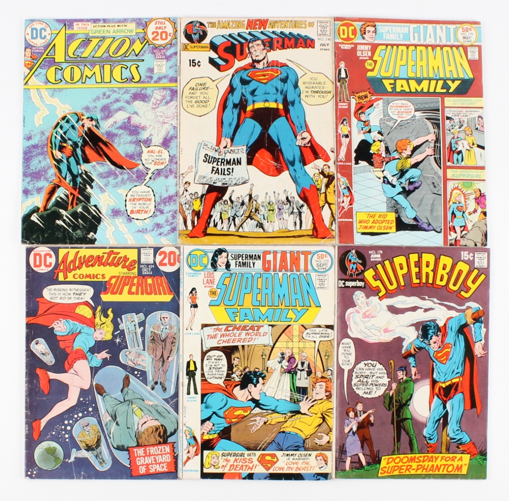 Lot of (6) Vintage 1971-1975 DC Comic Books with 1971 Superman #240 ...