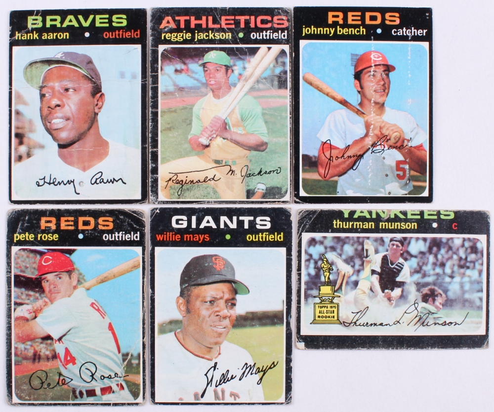 1971 Topps Partial Set of (629) Baseball Cards with #5 Thurman Munson ...