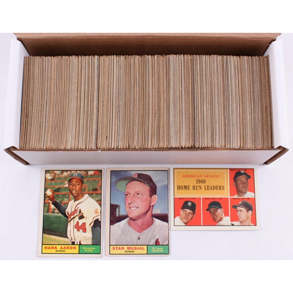 1961 Topps Partial Set of (443) Baseball Cards with #4 Home Run Leaders ...