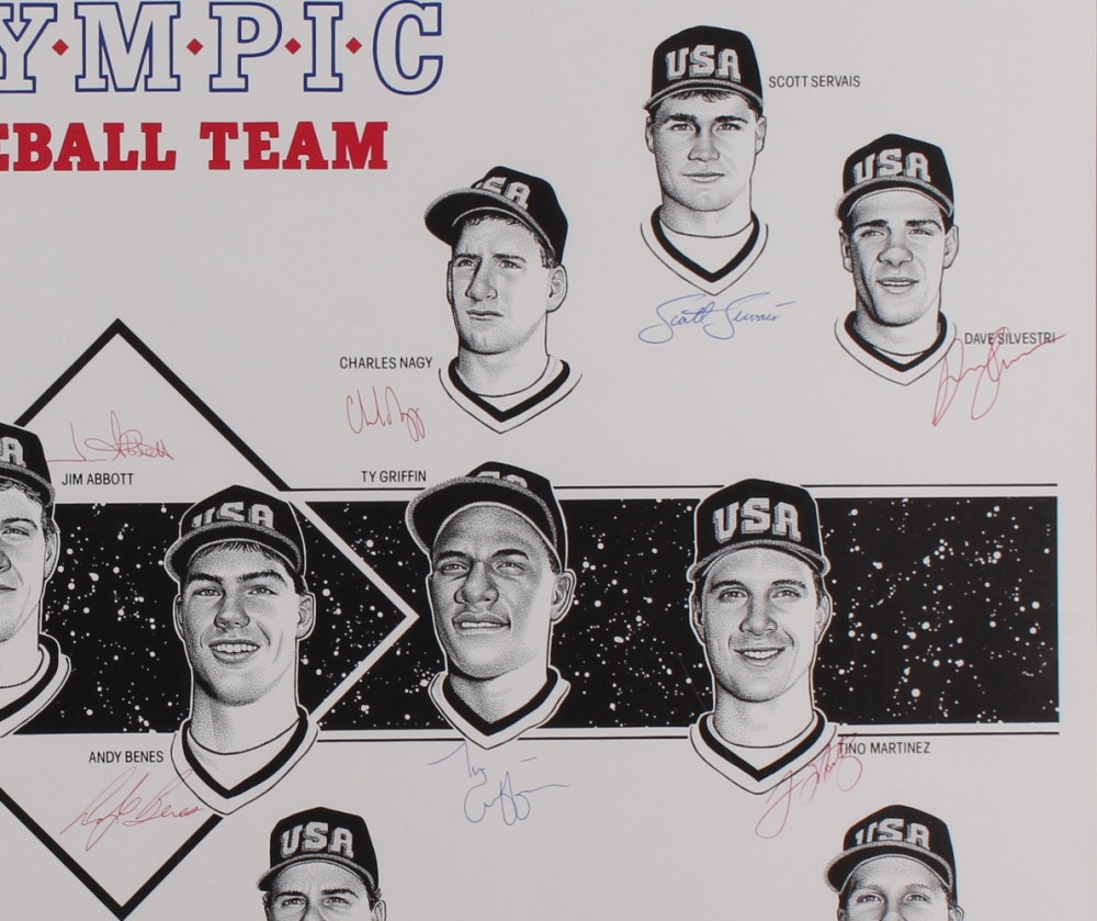 1988 US Olympic Baseball 22" x 28" AP Lithograph Team-Signed by (20 ...