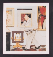 Jim Davis Signed "Garfield Framed" 15” x 17” Norman Rockwell & Garfield ...