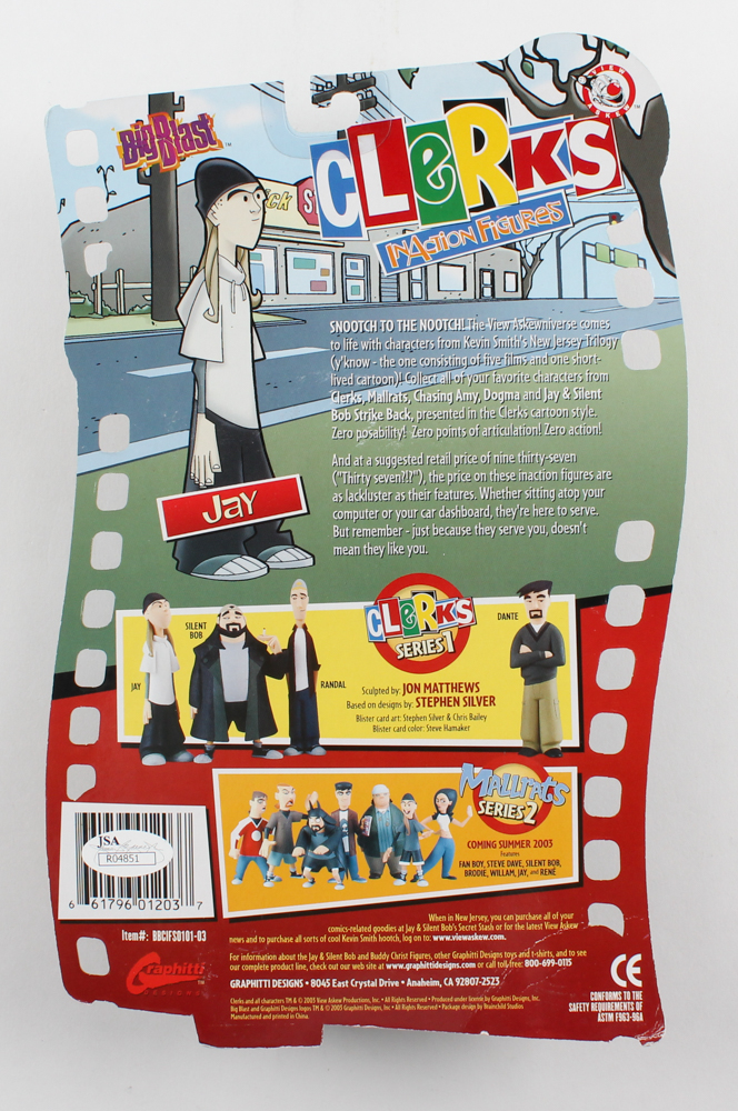 Jason Mewes Signed "Jay" Clerks Inaction Figure (JSA COA) | Pristine ...
