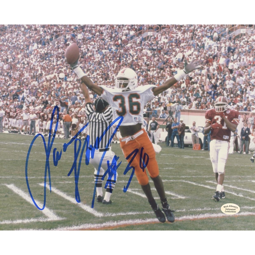 Lamar Thomas Signed Miami Hurricanes 8x10 Photo (Hollywood Collectibles ...