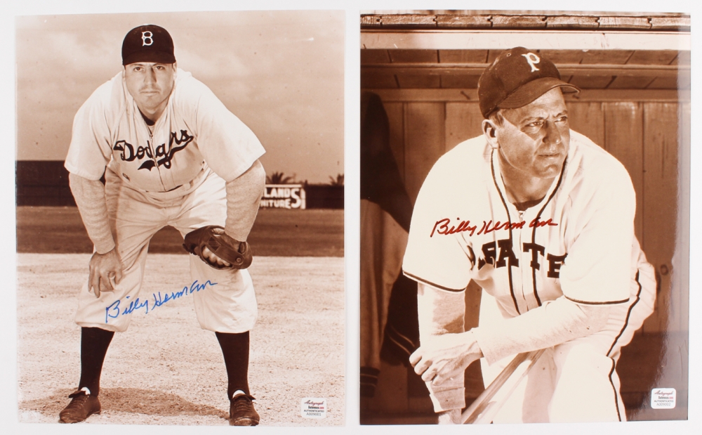 Lot of (2) Billy Herman Signed 8x10 Photos (Autograph Reference COA ...