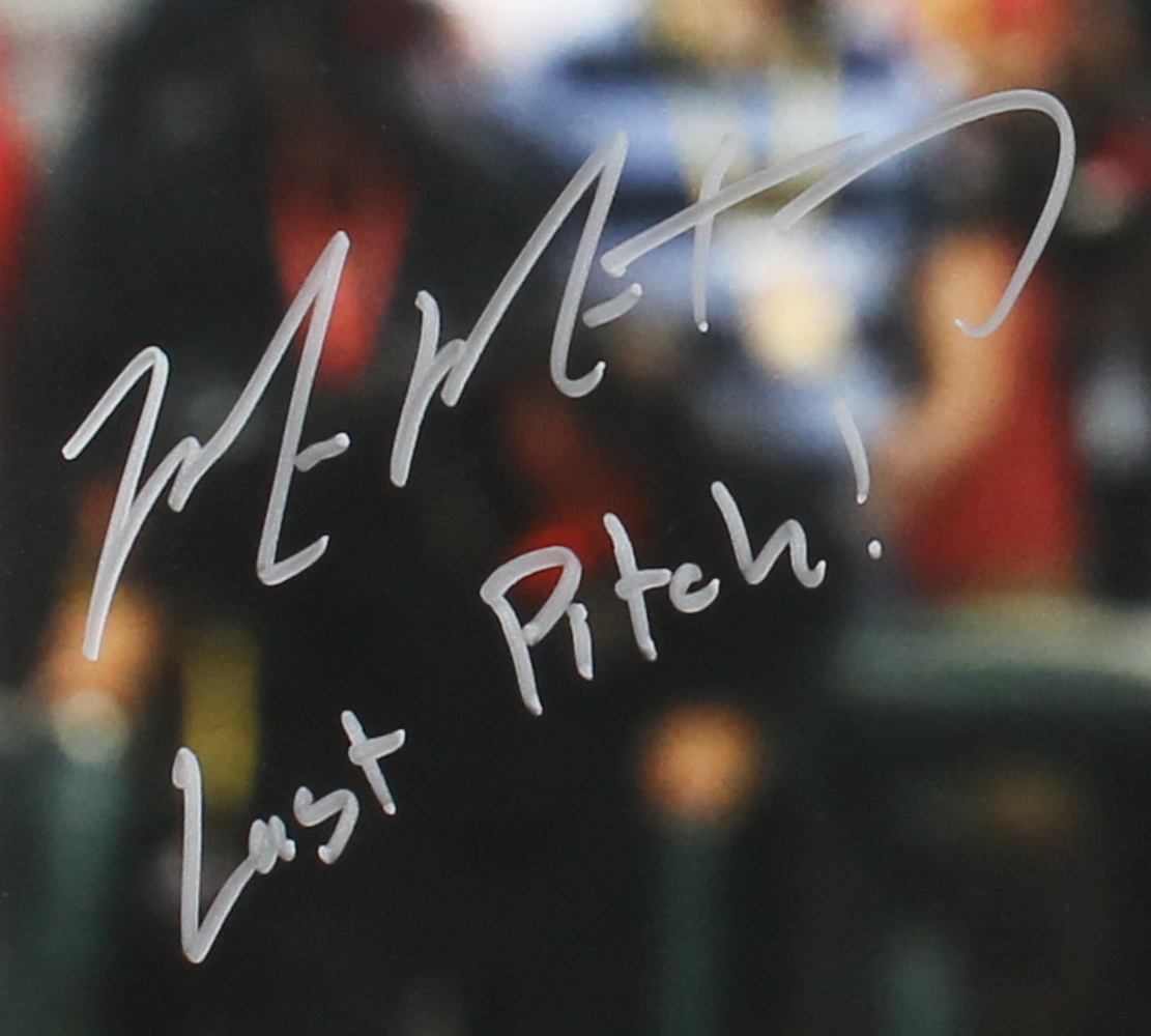 Mike Montgomery Signed Cubs 16x20 Photo Inscribed "Last Pitch ...