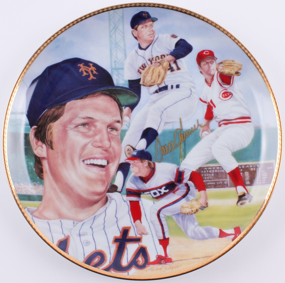 Tom Seaver Signed LE 1992 Gartlan "The Franchise" Porcelain Plate ...