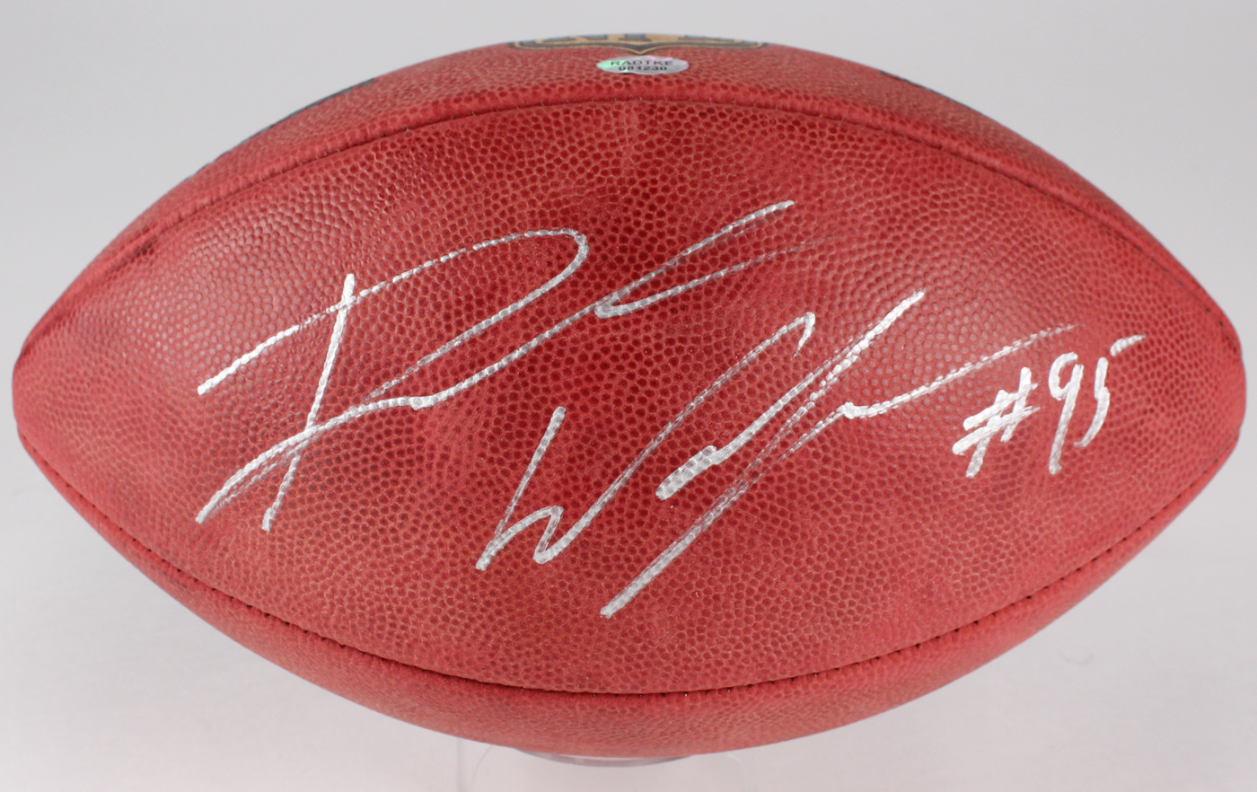 Derek Wolfe Signed "The Duke" Official NFL Game Ball (Radtke Hologram ...