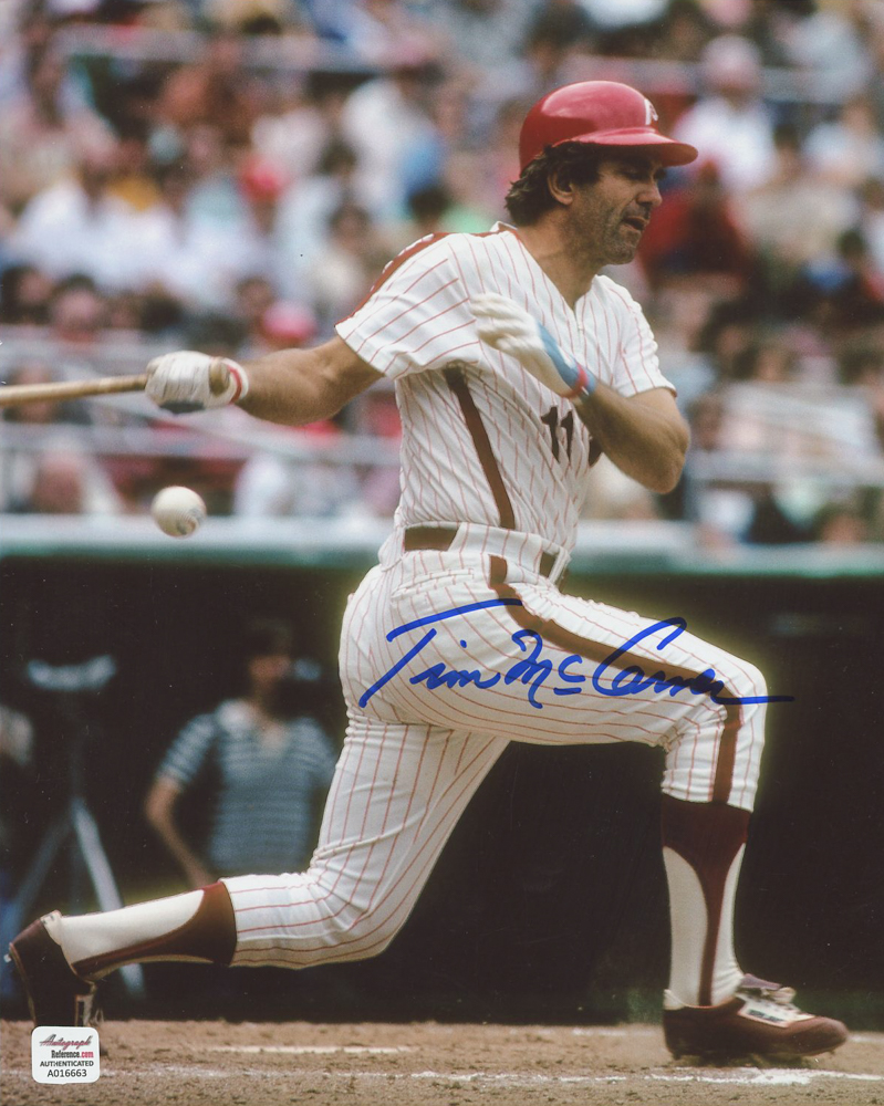 Tim McCarver Signed Phillies 8" x 10" Photo (Autograph Reference COA ...
