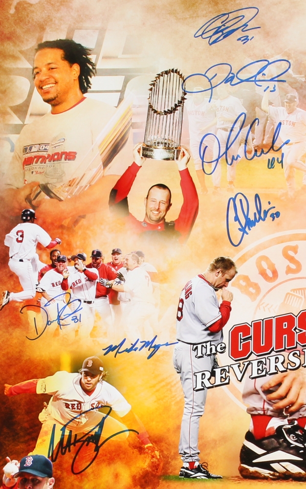 2004 Red Sox "The Curse Reversed" 16x20 Photo Team-Signed by (10) with ...