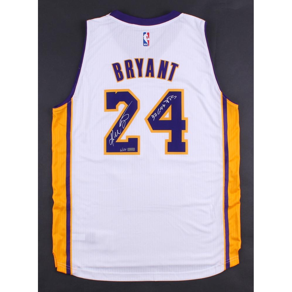 Kobe Bryant Signed LE Lakers Authentic Adidas Jersey Inscribed "33643 ...