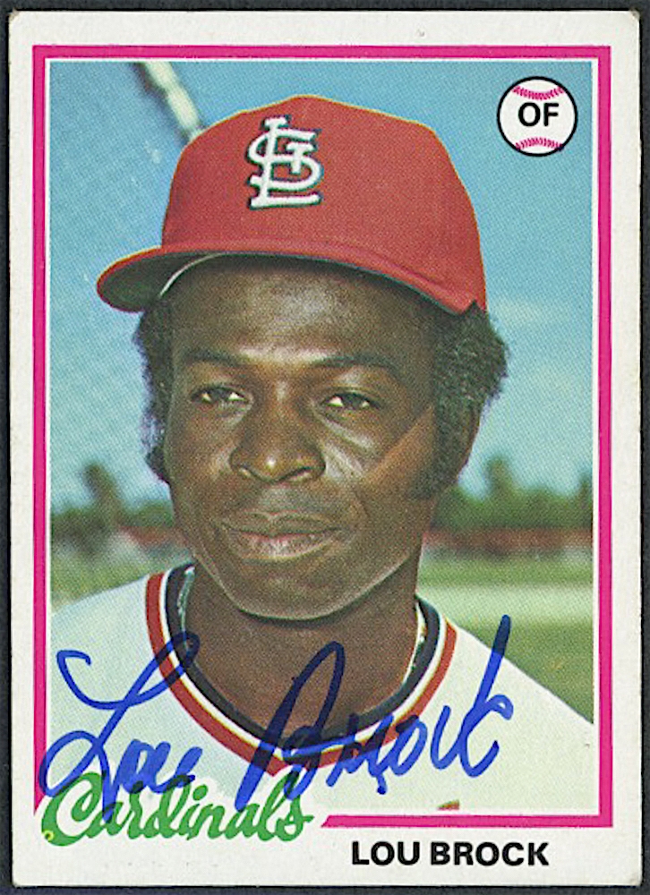 Lou Brock Signed 1978 Topps #170 Baseball Card (PA COA) | Pristine Auction