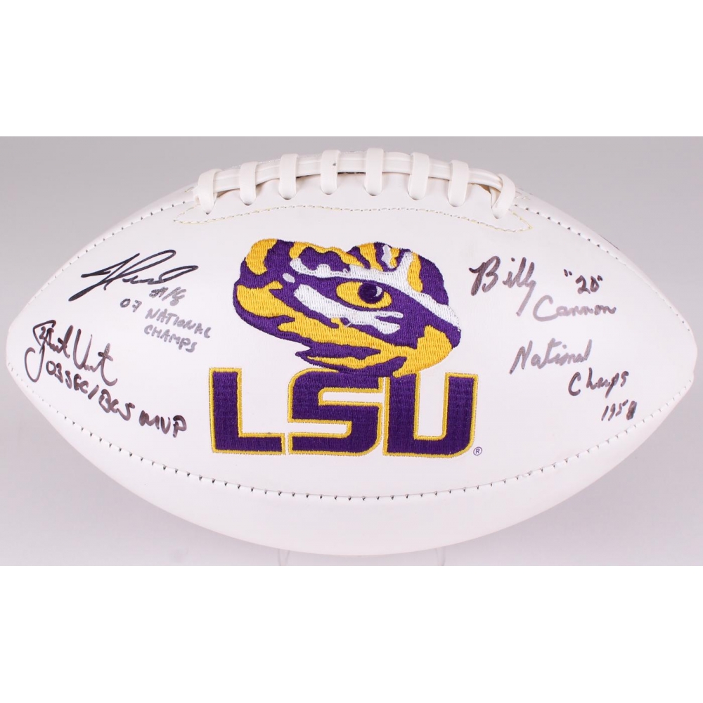 Billy Cannon, Justin Vincent & Jacob Hester Signed LSU Tigers Logo ...