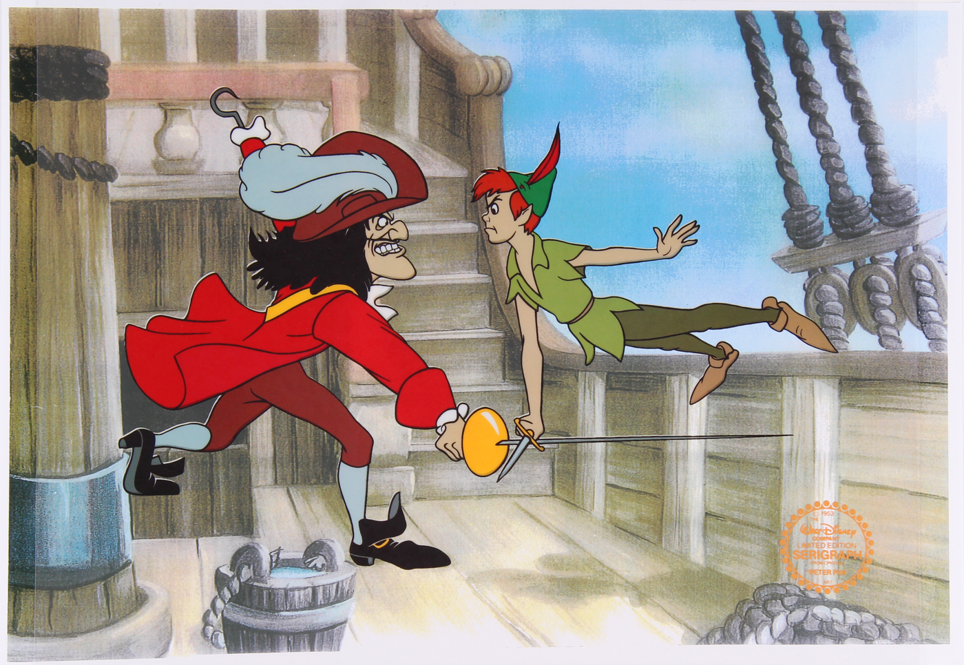 "Peter Pan" LE 11x15 Walt Disney Animation Serigraph Animation Cel ...