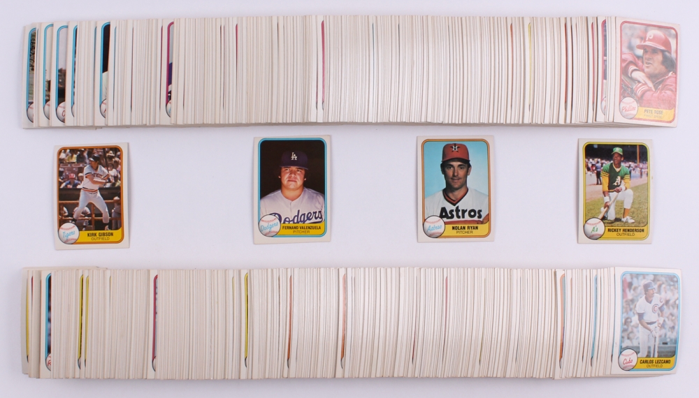 1981 Fleer Complete Set Of (660) Baseball Cards With #481 Kirk Gibson