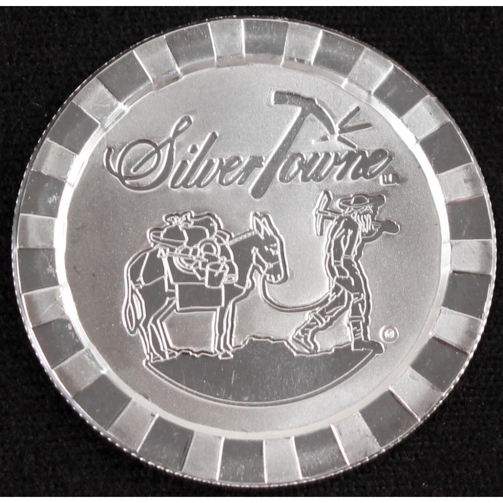 SilverTowne Prospector 1 Troy Oz. Fine Silver Stackable Round ...
