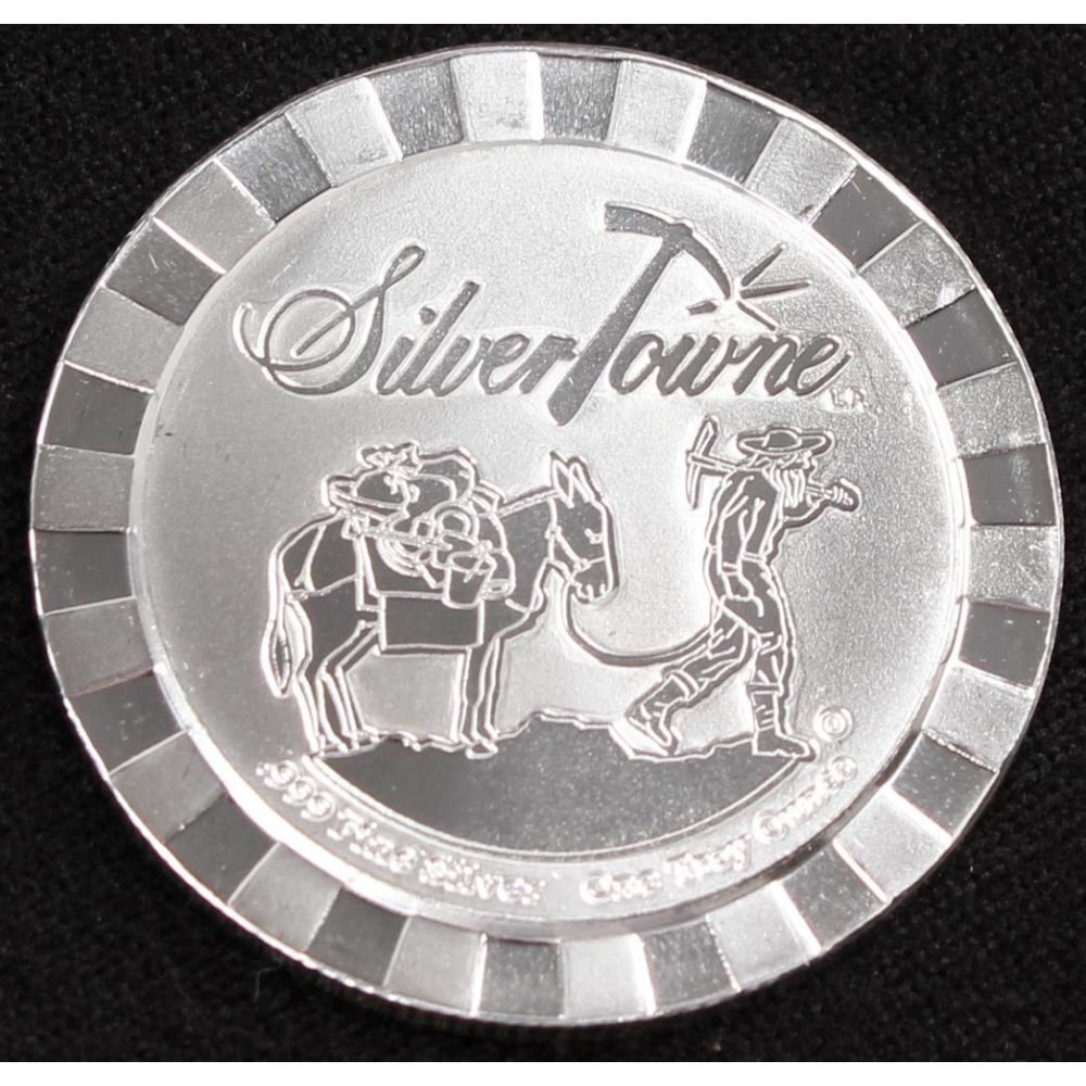 SilverTowne Prospector 1 Troy Oz. Fine Silver Stackable Round ...