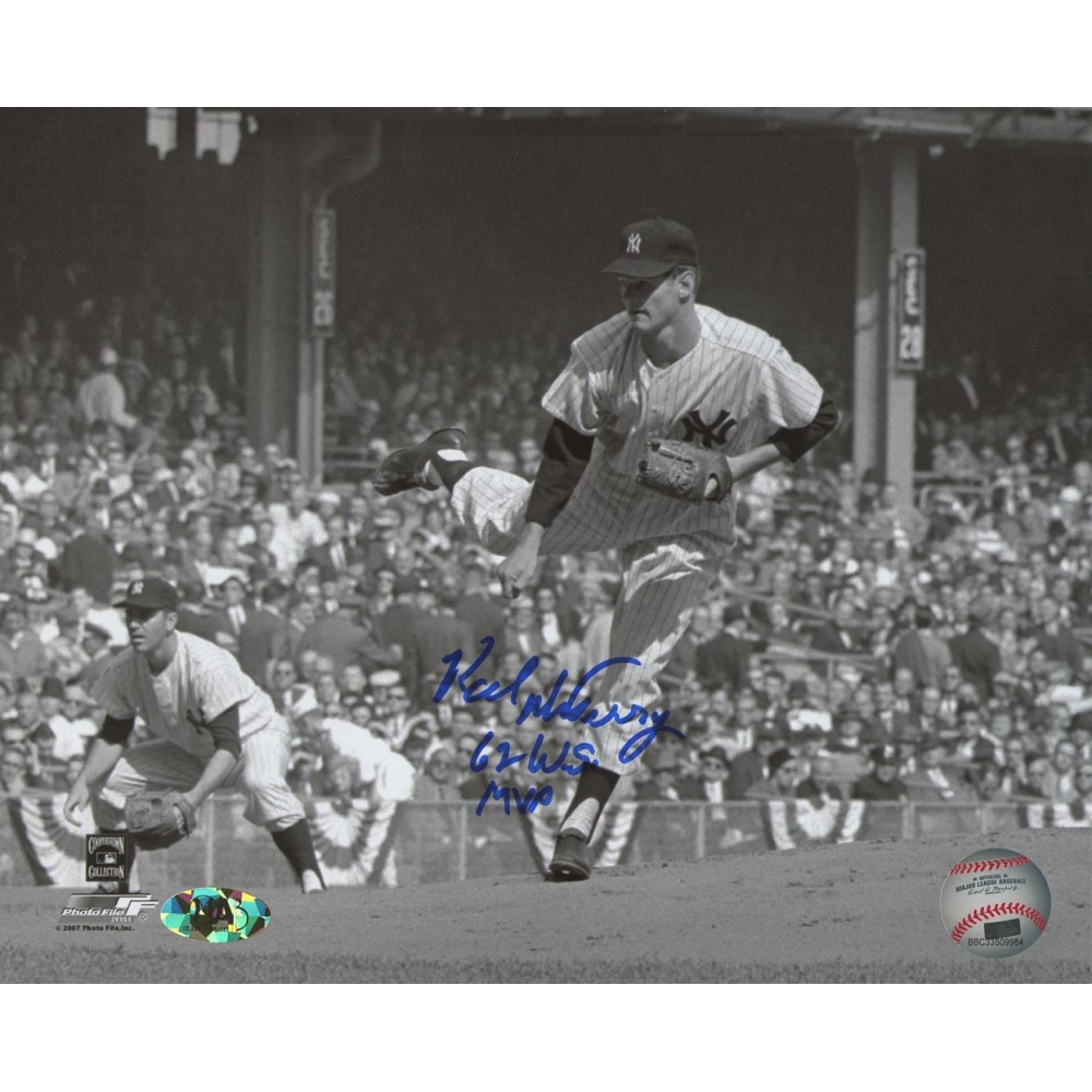 Ralph Terry Signed Yankees 8x10 Photo Inscribed "62 W.S. MVP" (MAB ...